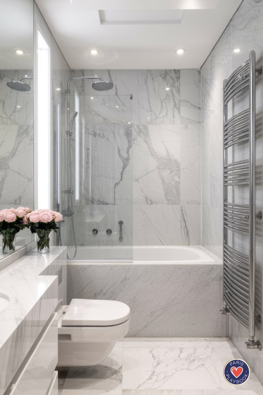 56+ Beautiful Paris Bathroom Designs: Classic French Interior Style