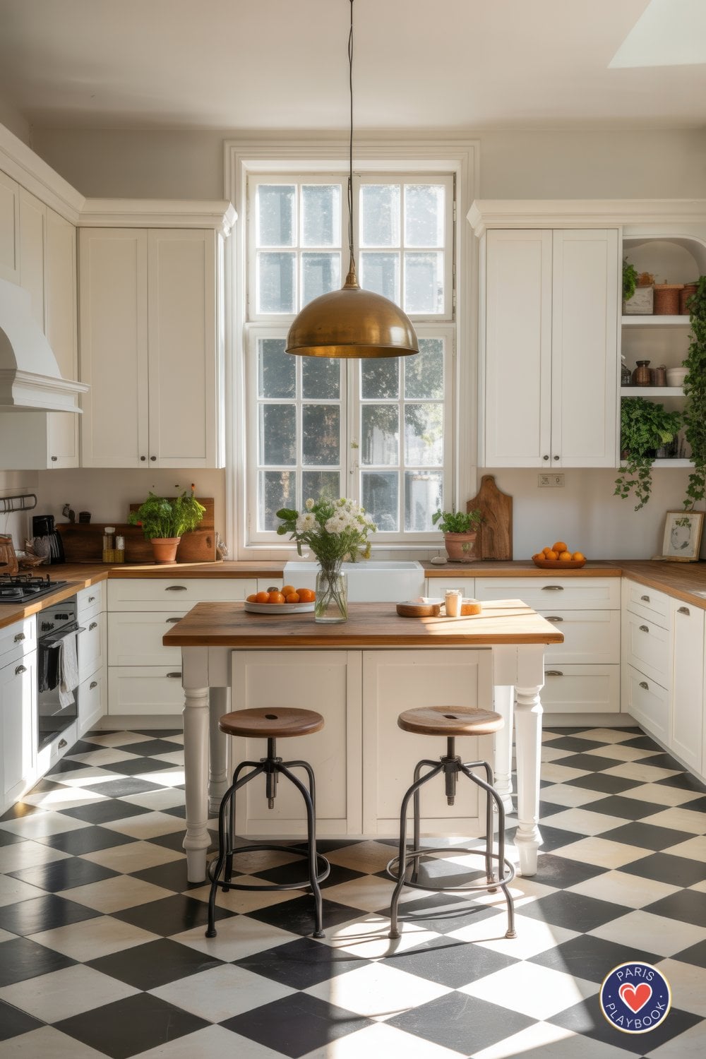 36+ Paris Kitchen Ideas: Checkered Floors, Bistro Chairs and More
