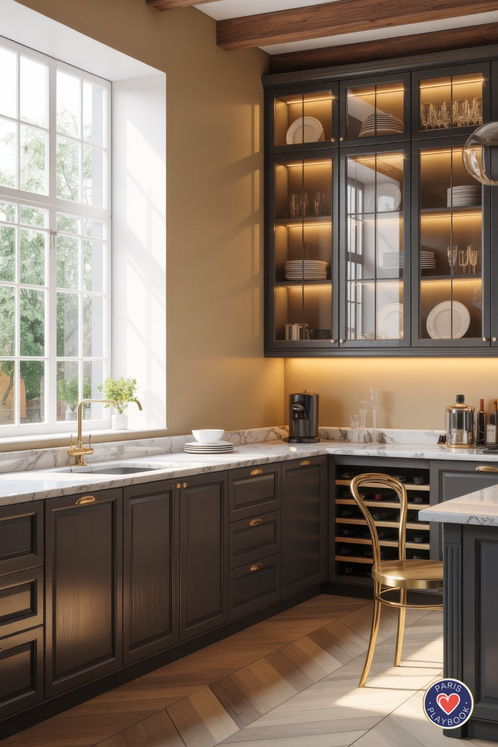 36+ Paris Kitchen Ideas: Checkered Floors, Bistro Chairs and More