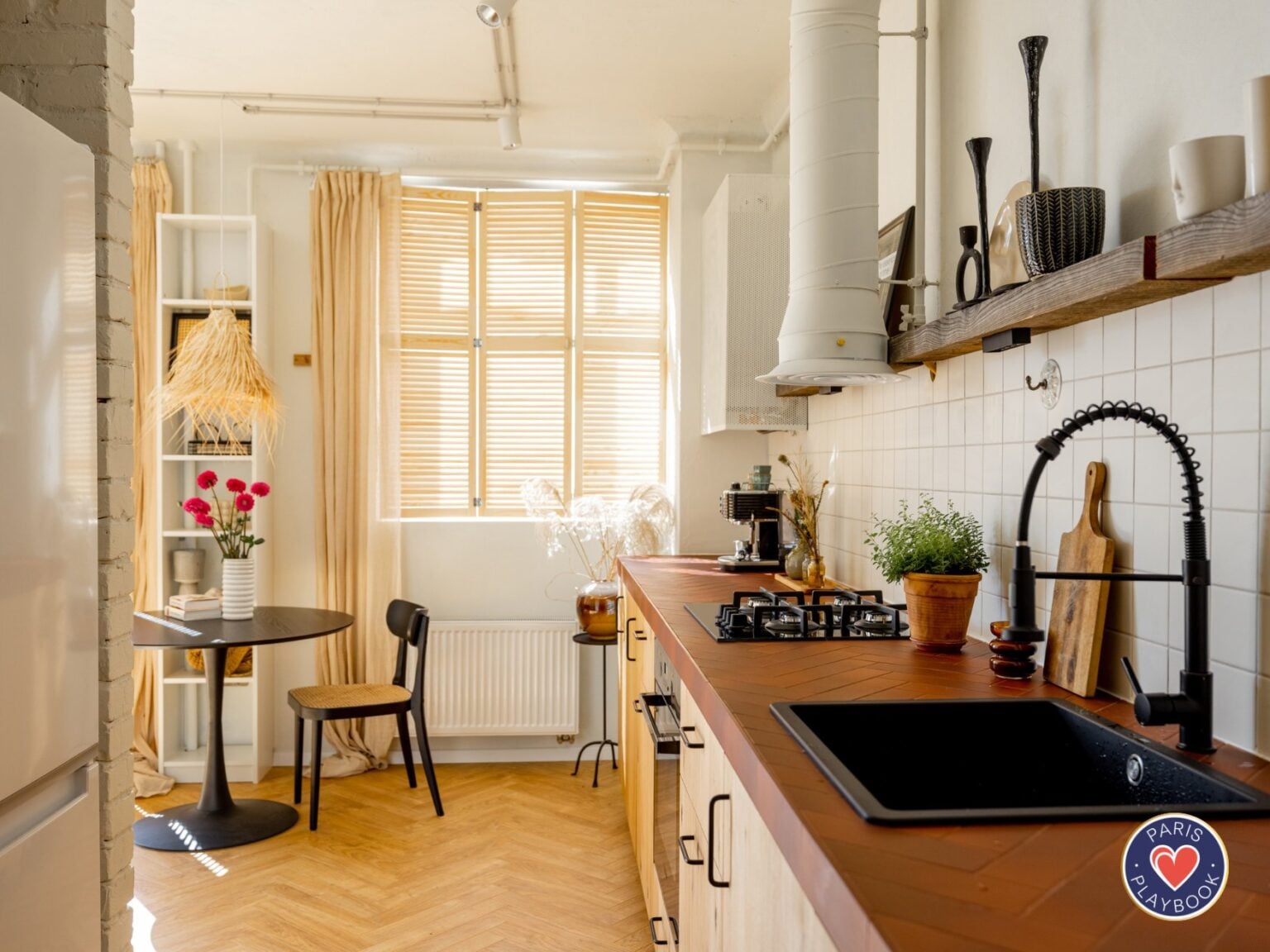 36+ Paris Kitchen Ideas: Checkered Floors, Bistro Chairs and More
